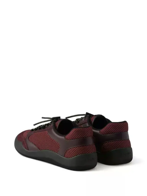 Prada Speedrock Mesh Fabric Sneakers - Red