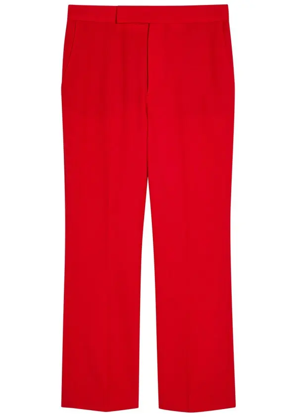 Maria Mcmanus High-waisted Stretch-wool Cropped Trousers