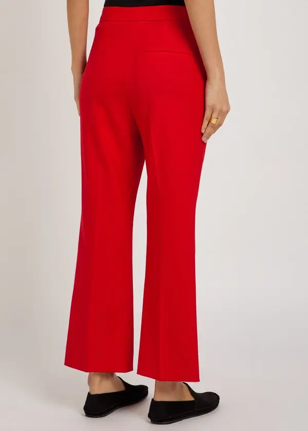Maria Mcmanus High-waisted Stretch-wool Cropped Trousers