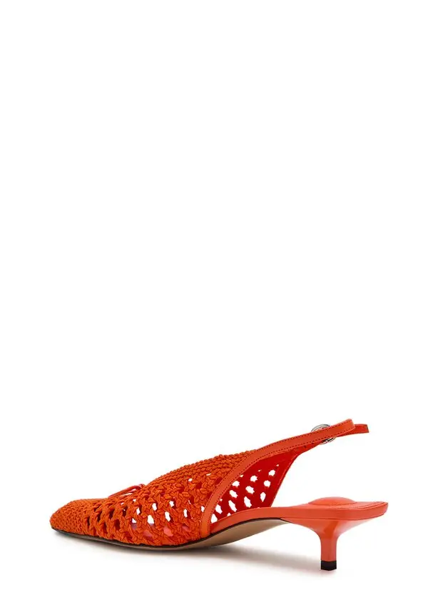 Jacquemus Woven Leather Slingback Pumps