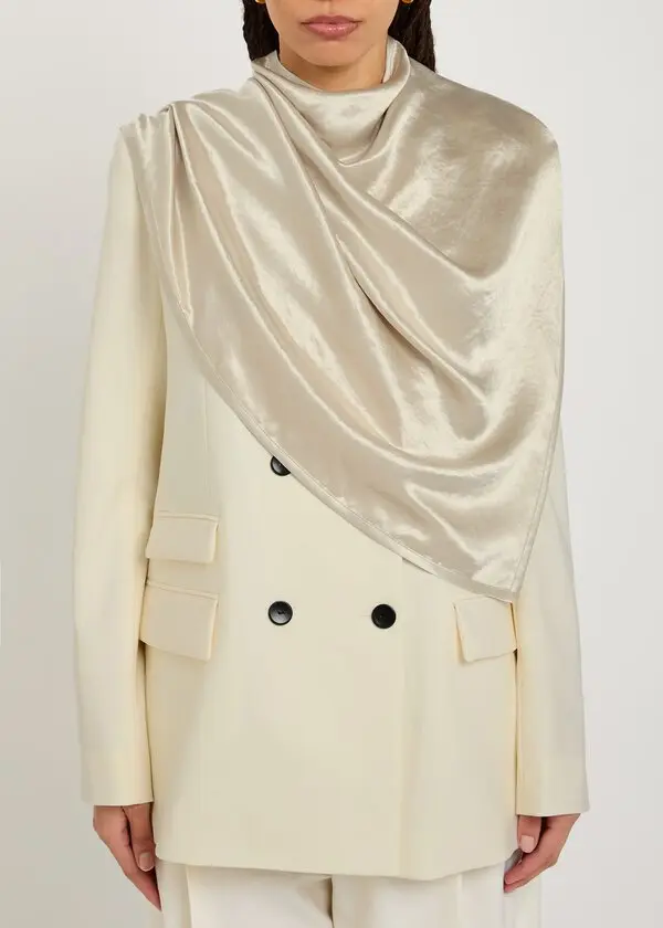 Maria Mcmanus Double-breasted Wool Blazer - Ivory