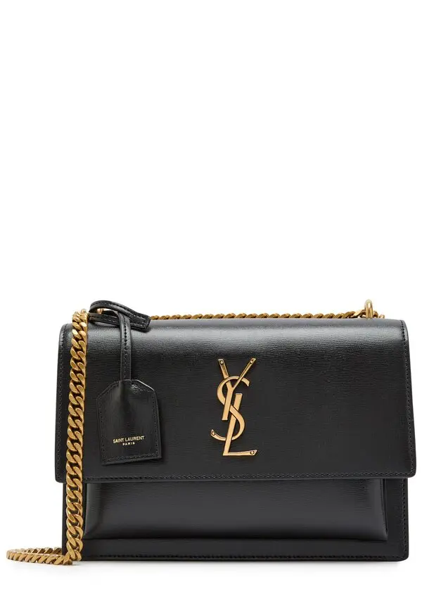 Saint Laurent Sunset Leather Cross-body Bag - Black