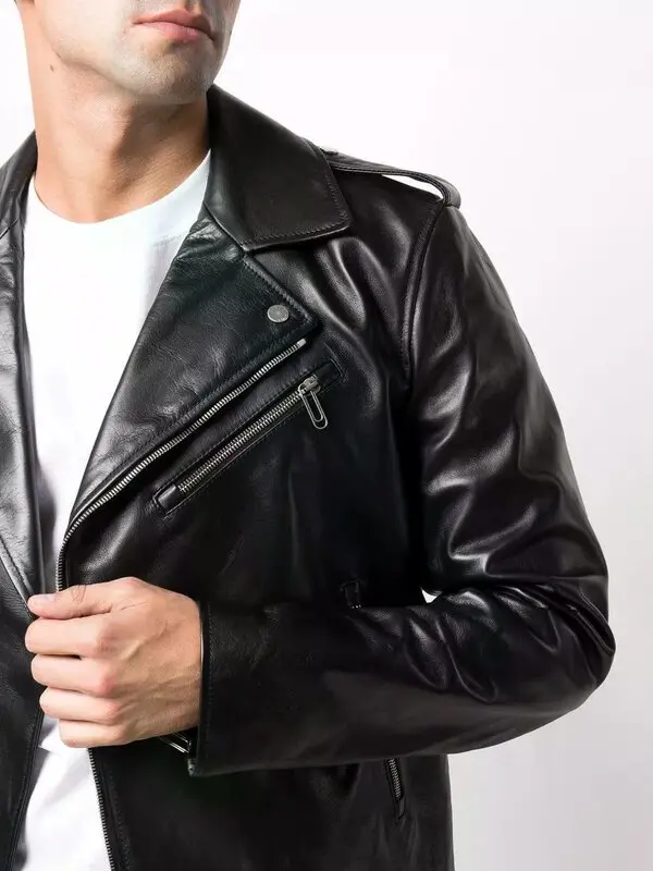 Off-White Diag-stripe Print Biker Jacket
