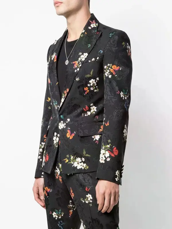 Amiri Floral Embroidered Blazer