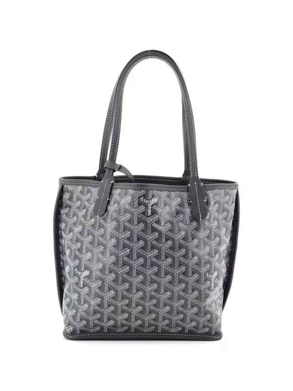 Goyard Anjou Reversible Tote Coated Canvas Mini Satchel - Grey