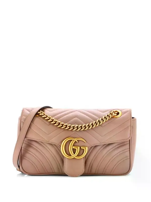 Gucci Gg Marmont Matelasse Leather Medium Shoulder Bag - Neutrals