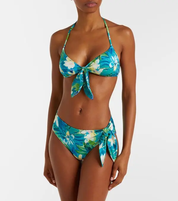 Chloé Floral Bikini Top - Multicoloured