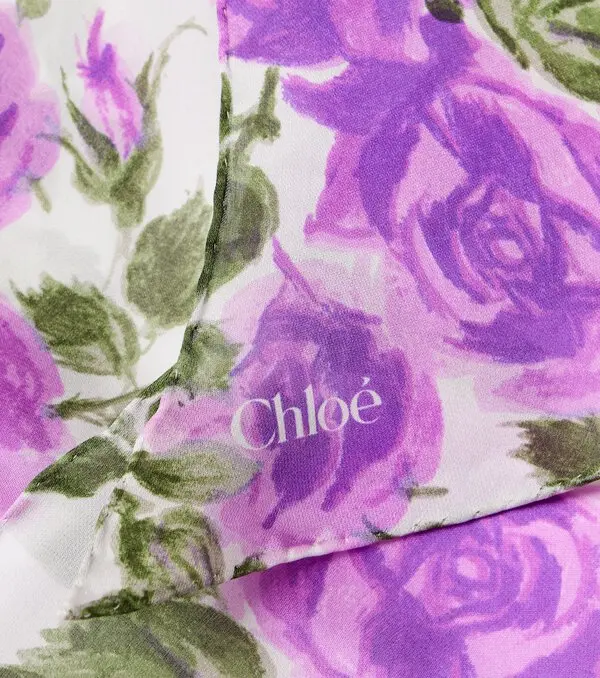 Chloé Bloom Floral Silk Scarf