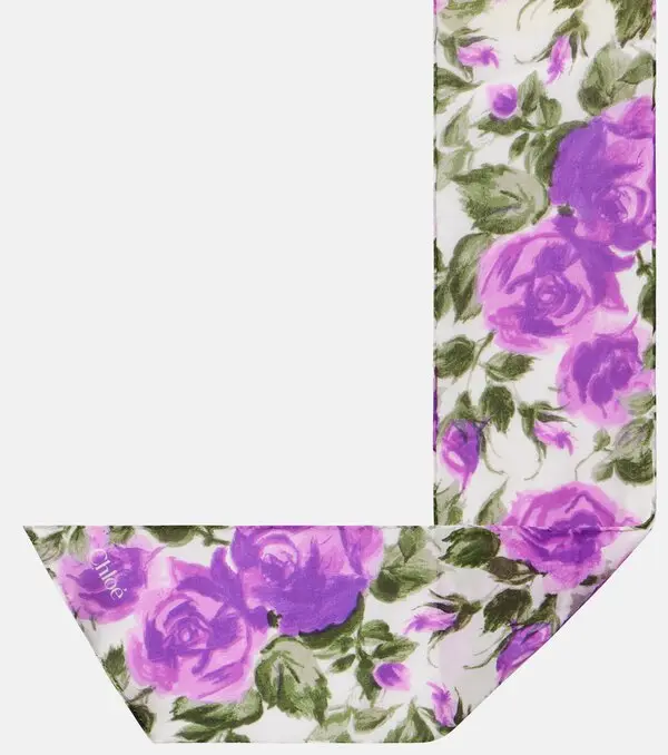 Chloé Bloom Floral Silk Scarf