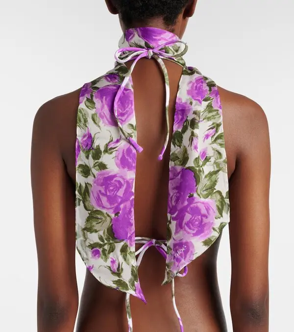 Chloé Bloom Floral Silk Scarf