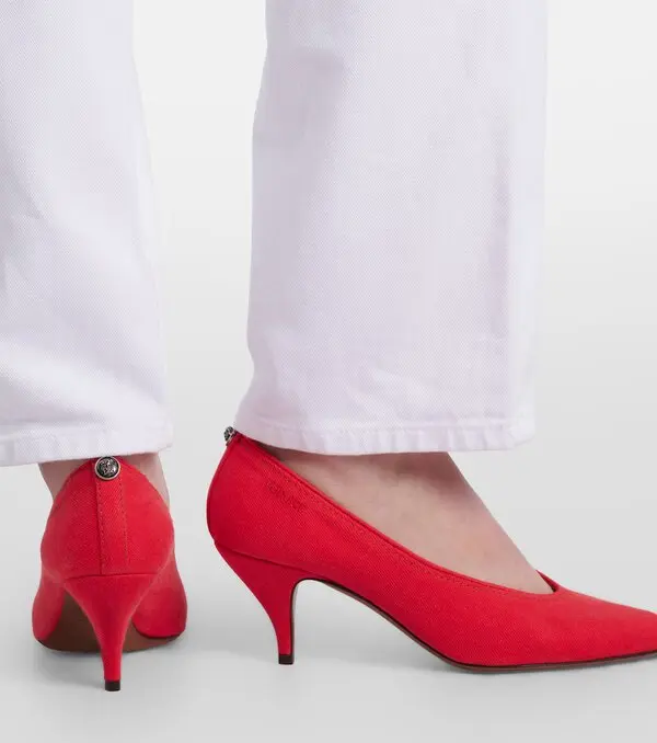 Versace Tina Denim Pumps - Red