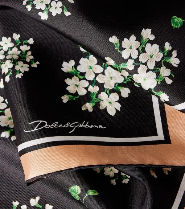 Dolce & Gabbana Floral Silk Twill Scarf