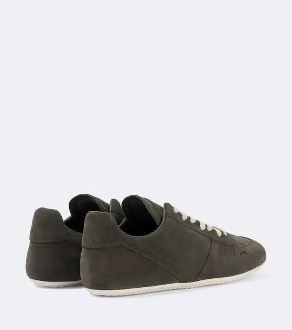Rick Owens Minimal Suede Lace-up Sneakers - Grey