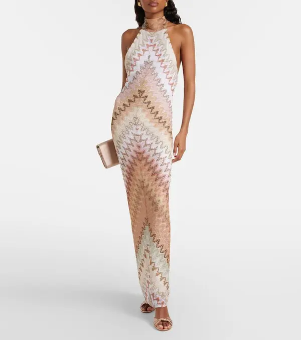 Missoni Halterneck Lame Maxi Dress