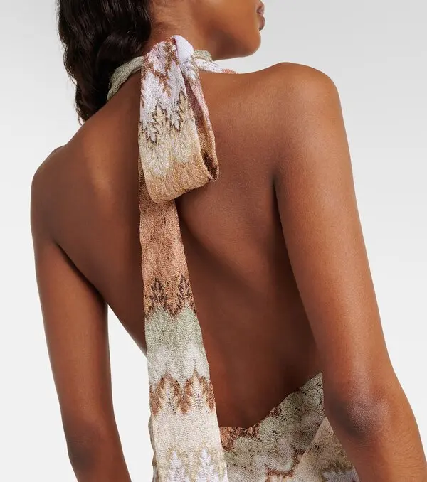 Missoni Halterneck Lame Maxi Dress
