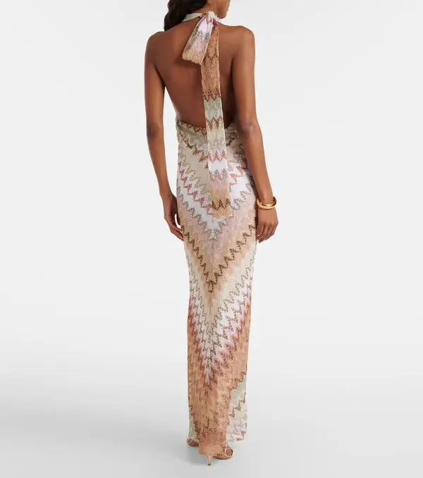 Missoni Halterneck Lame Maxi Dress