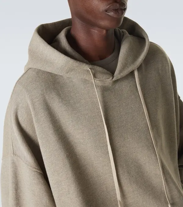 Rick Owens Hun Cotton-blend Jersey Hoodie - Grey