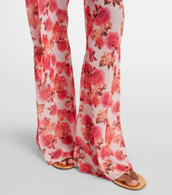 BANANHOT Bowie Floral Fla Pants - Red