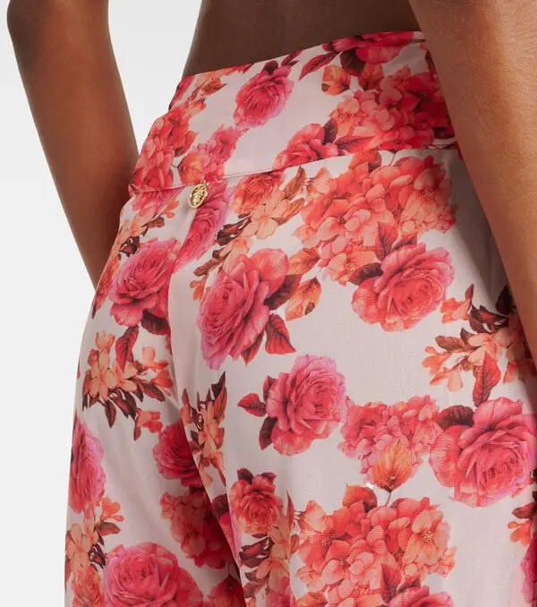 BANANHOT Bowie Floral Fla Pants - Red