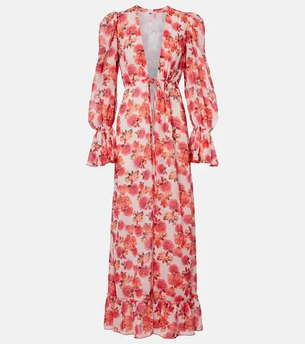 BANANHOT Berta Floral Beach Cover-up - Red