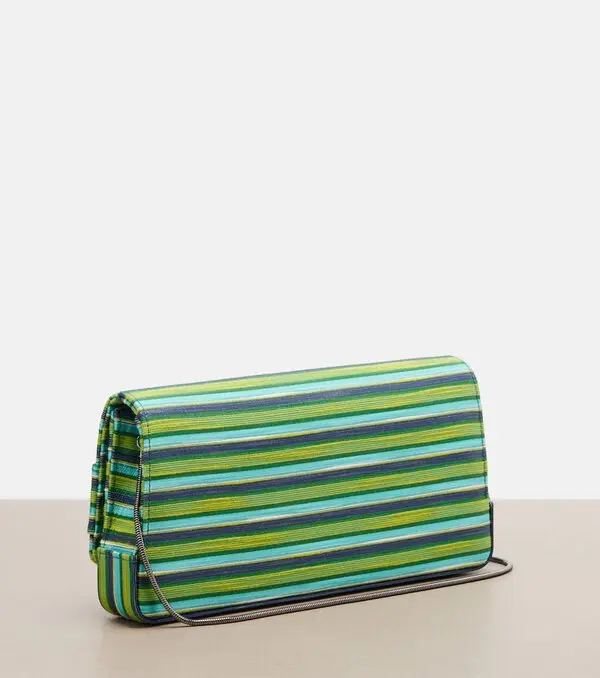 Manolo Blahnik Maygot Small Striped Clutch