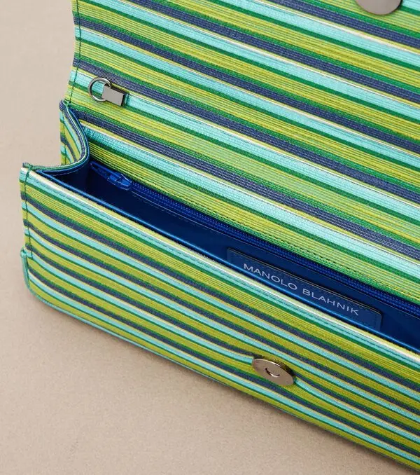 Manolo Blahnik Maygot Small Striped Clutch
