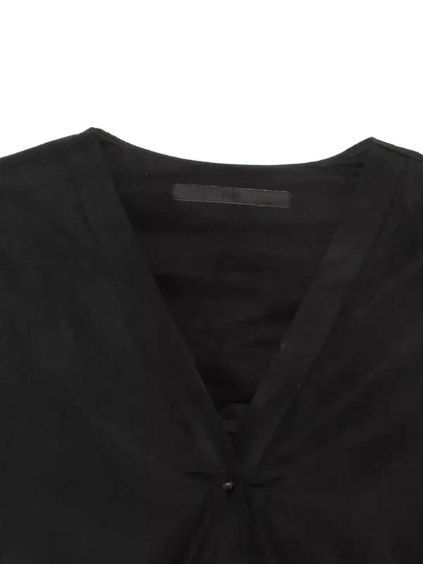 JNBY V-neck Blouse With Button Cuffs And Elasticated Hem - Black