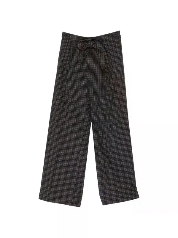 LESS Checked Drawstring Trousers