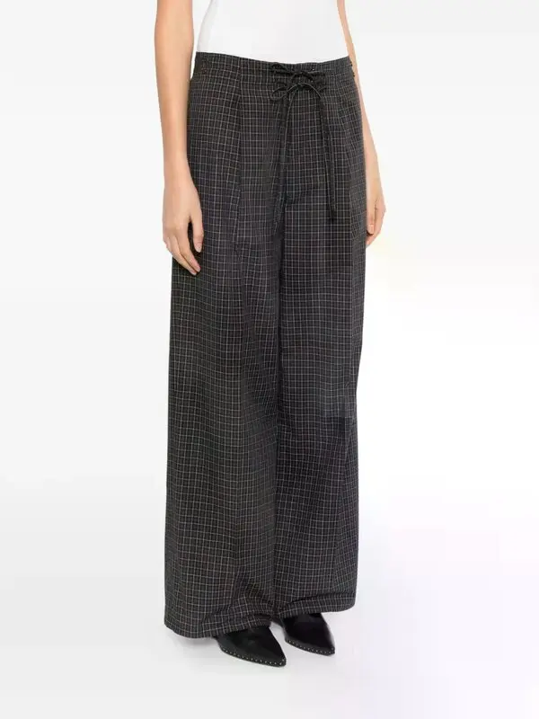 LESS Checked Drawstring Trousers
