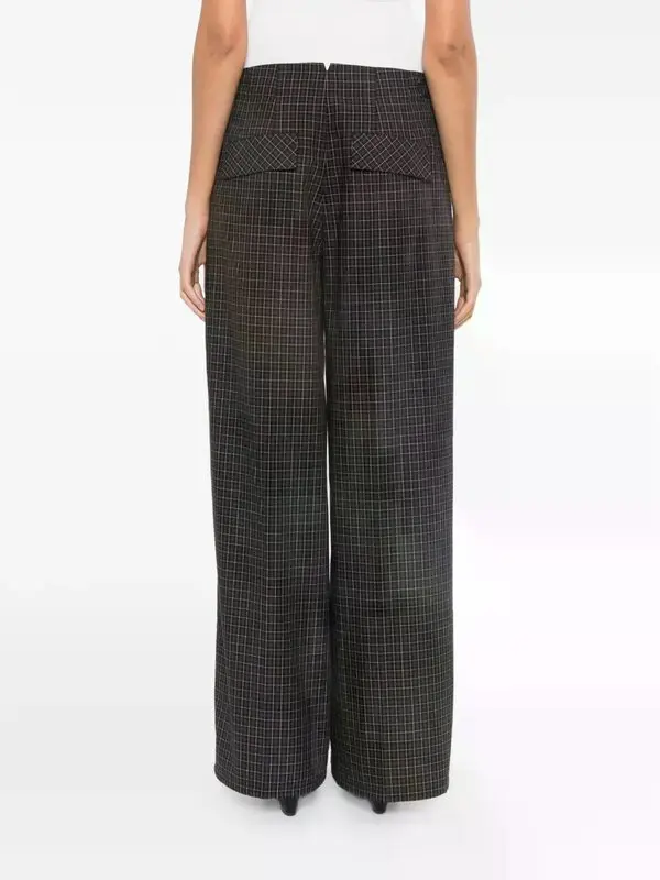 LESS Checked Drawstring Trousers