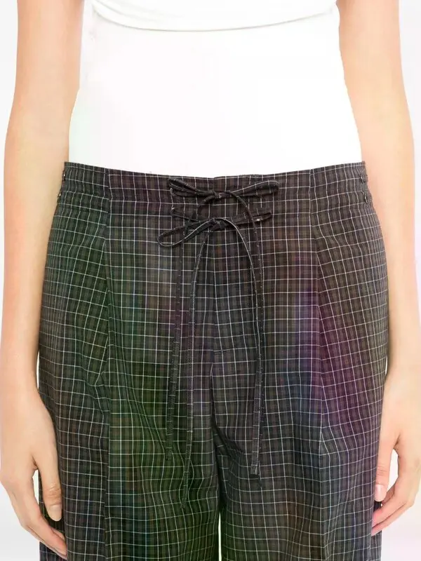 LESS Checked Drawstring Trousers