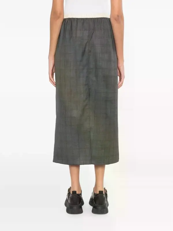 LESS H-line Checked Midi Skirt