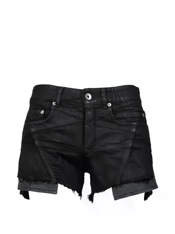 Rick Owens Lana Cut Offs Frayed Shorts - Black