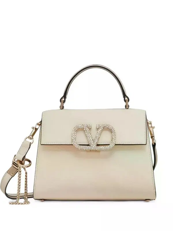 Valentino Garavani V Sling Handbag With Jewel Embroidery - Neutrals