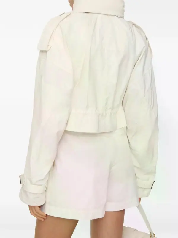 Burberry Cropped Lightweight Cotton Jacket - Neutrals