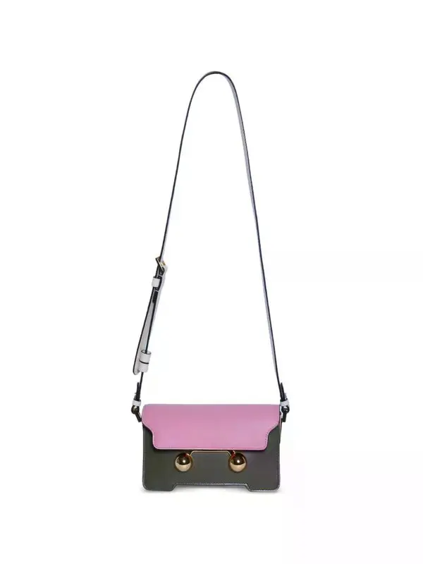 Marni Colourblock Turn-lock Crossbody Bag - Green