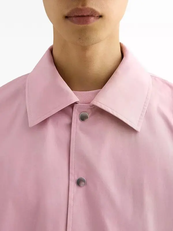 JIL SANDER Button Logo Shirt Jacket - Pink