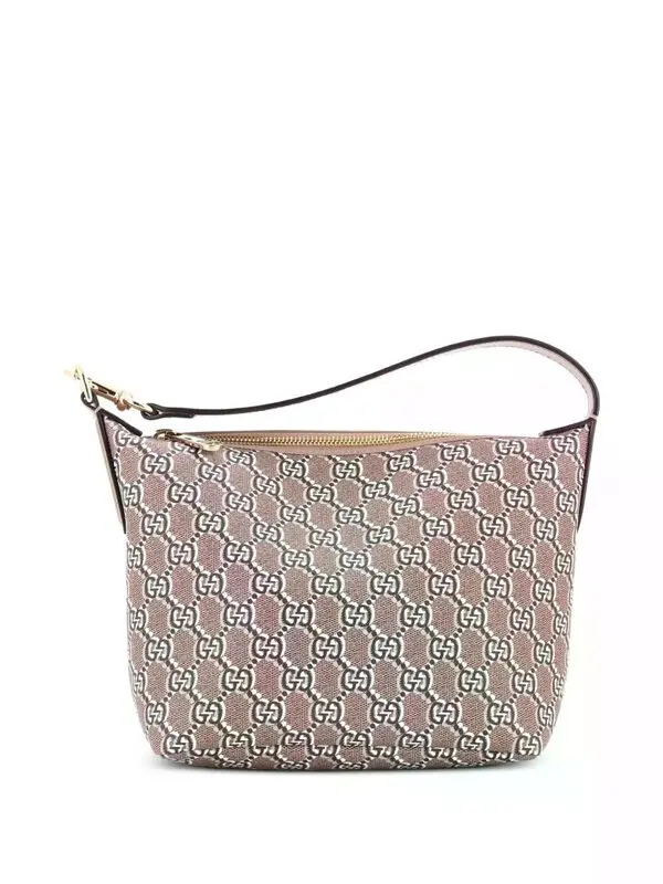 Gucci Ophidia Zip Shoulder Bag Gg Shadow Coated Canvas Super Mini Hobo Bag - Brown