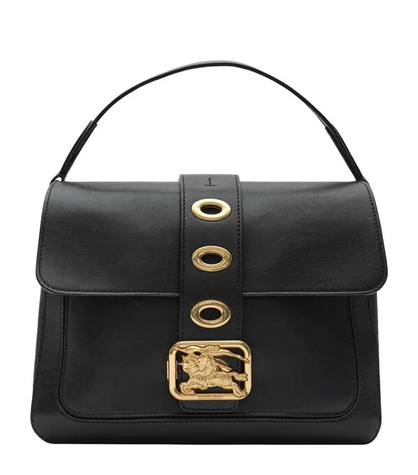 Burberry Leather Rider Handheld Bag - Black