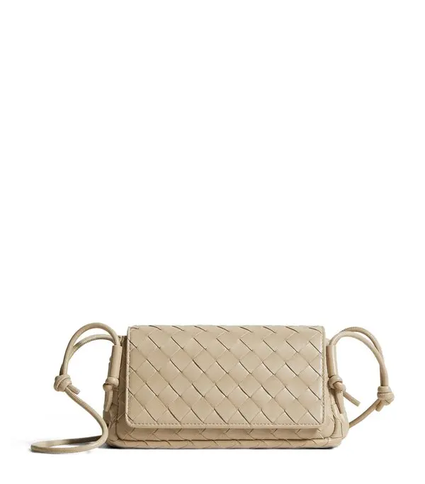 Bottega Veneta Notturno" Woven Leather Pouch - Neutral