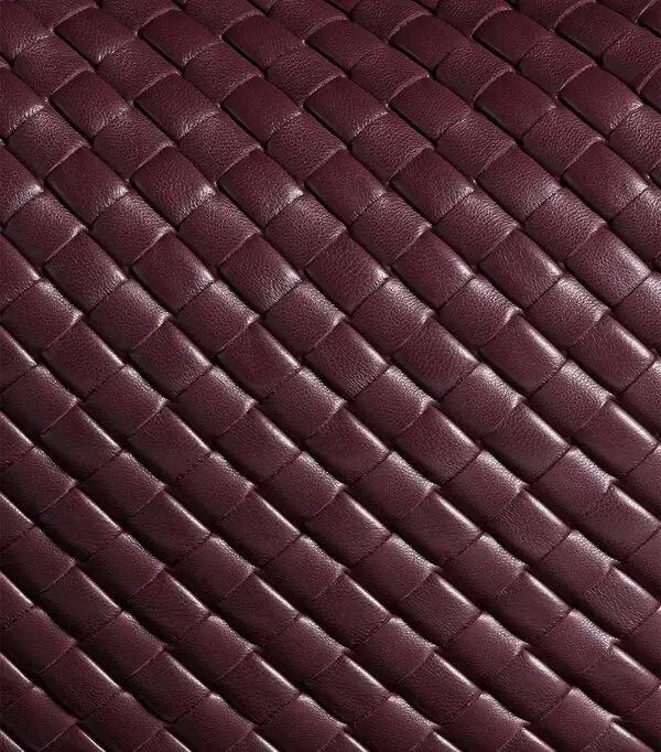 Bottega Veneta Intrecciato Leather Veneta Shoulder Bag - Red
