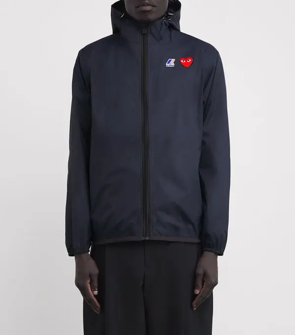 Play Comme Des Garcon X K-way Water-resistant Zip-up Jacket