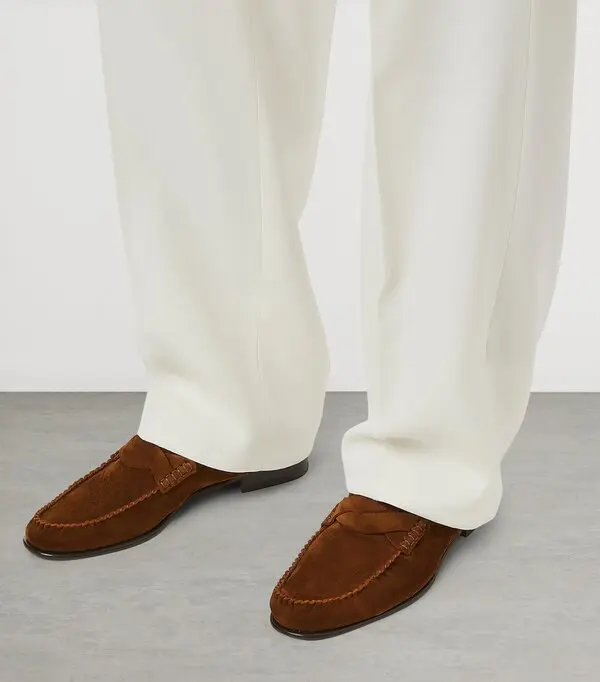 TOM FORD Suede Loafers - Brown