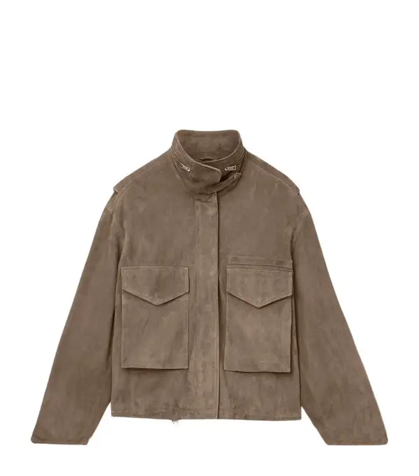 ALLSAINTS Suede Clay Bomber Jacket