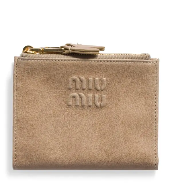 Miu Miu Small Nappa Leather Wallet - Neutral