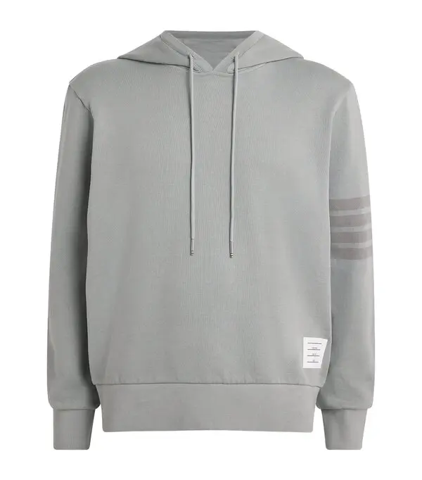 Thom Browne Cotton 4-bar Hoodie - Grey