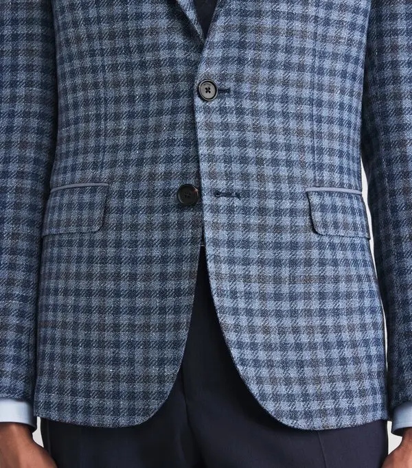 Pal Zileri Wool-linen Check Brera Blazer