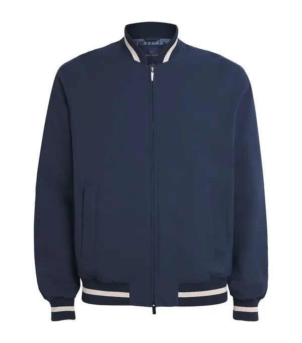 Paul & Shark Typhoon Platinum Bomber Jacket - Navy