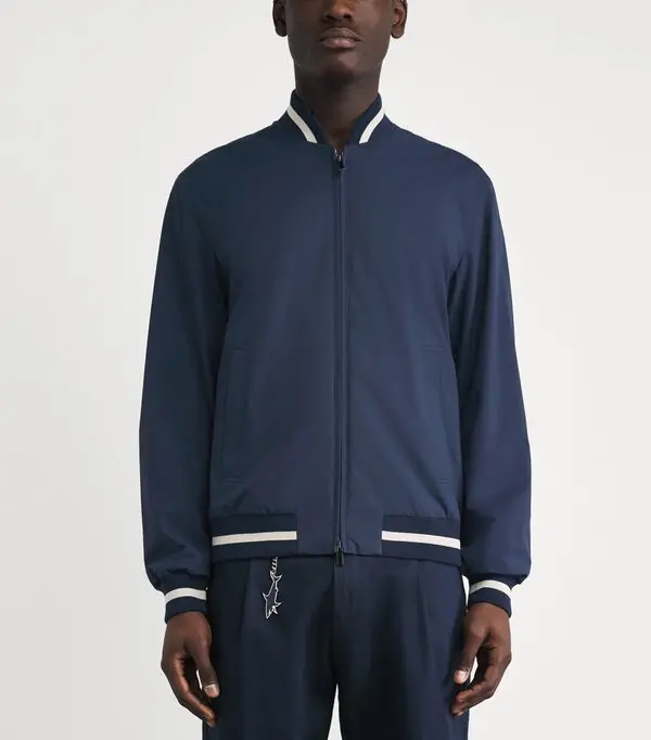 Paul & Shark Typhoon Platinum Bomber Jacket - Navy