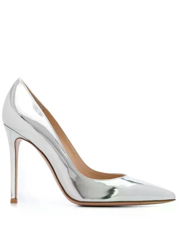 GIANVITO ROSSI Metallic-effect Pumps - Silver